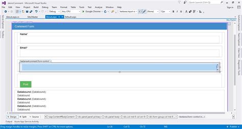 creating a comment box with asp