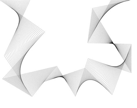 Premium Vector Design Element Curved Sharp Corners Wave Many Lines