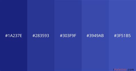 Dark Shadow Milk Cookie Color Palette And Colors 1a237e 283593