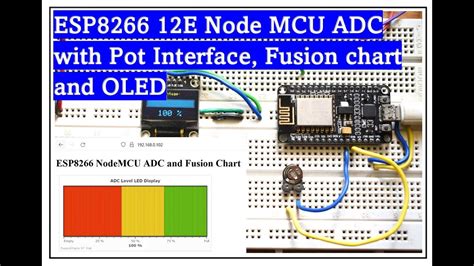 esp8266 12e node mcu adc with pot interface youtube