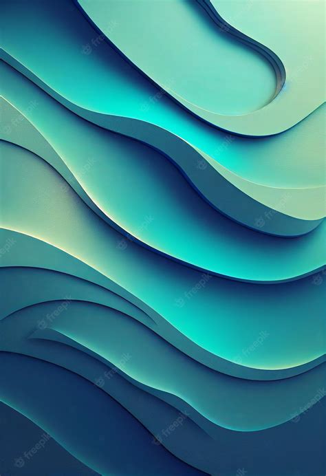 Premium Photo Abstract Blue Waves Pattern