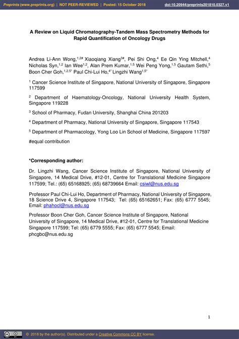 Pdf A Review On Liquid Chromatography Tandem Mass Spectrometry Methods For Rapid