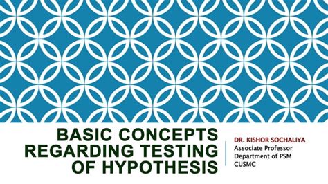 Basic Concepts Regarding Testing Of Hypothesis Pptx