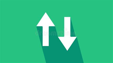 White Arrow Icon Isolated On Green Background Direction Arrowhead Symbol Navigation Pointer