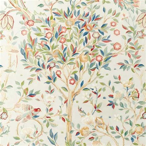 Melsetter Fabric In Linen Tree Print Fabric