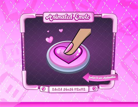 Animated Static Emote Love Button Animated Love Button Emote Love Twitch Emote Text Emote