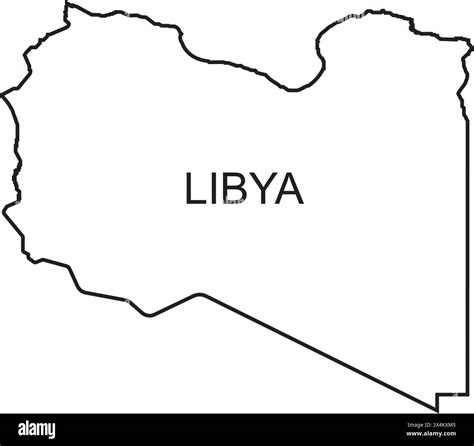 Libya Map Iconvector Illustration Symbol Background Stock Vector Image