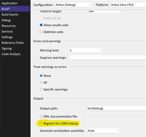 C Access To The Registry Key Denied When Building A Net Dll For Com Interop Stack Overflow