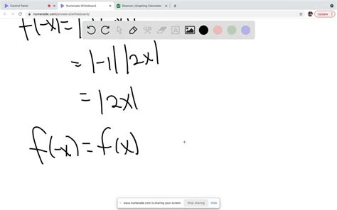 solved classify the function y f x whose graph is given as even odd or neither even nor odd