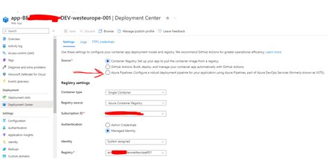 How Can I Set Azure Pipelines In Azure Web App Settings Using Terraform And Azurerm Provider
