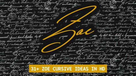 Zoe In Cursive ⚡ 100 Signature Ideas 2026