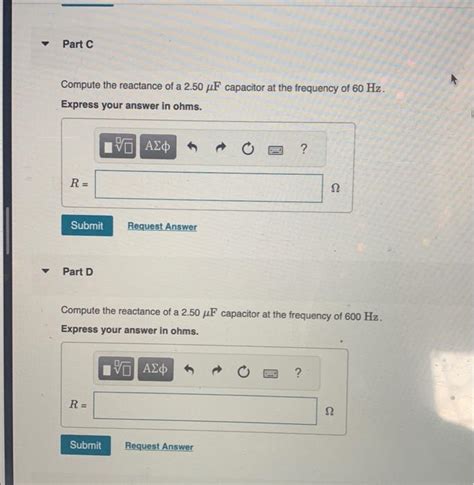 Solved Compute The Reactance Of A 0 450h Inductor At The
