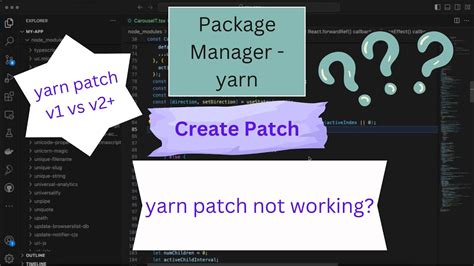 Yarn Patch Yarn Patch Package Yarn Patch Not Working Yarn V4 Yarn Javascript Nodejs