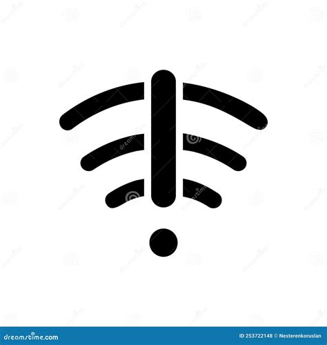 No Internet Connection Black Glyph Icon Stock Vector Illustration Of