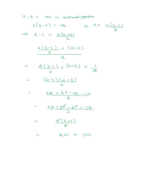 Continued Proportion Pdf