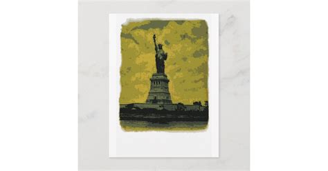 Statue Of Liberty Pop Art Postcard Zazzle