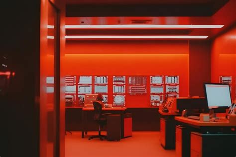 Premium Photo In The System Control Room Operator And Administrator Neural Network Ai Generated