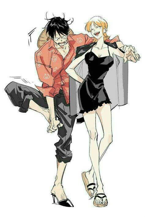 Nami Luffy Drachen Illustration Anime Bilder Illustration