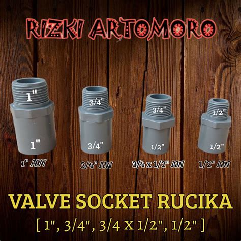 Jual RUCIKA SDL Sok DRAT LUAR 3 4 SDL3 4 X 1 2 AW VALVE SOCKET 3