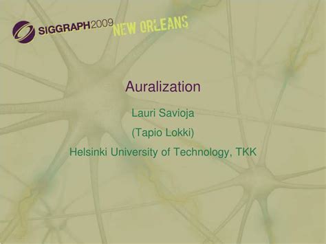 Ppt Auralization Powerpoint Presentation Free Download Id1196226