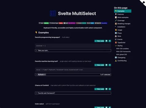 Svelte Multiselect By Janosh A Svelte Template Built At Lightspeed