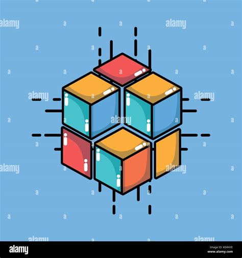 Blockchain Cubes Digital Security Technology Stock Vector Image And Art