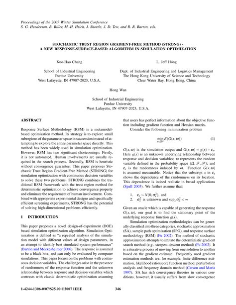 Pdf Stochastic Trust Region Gradient Free Method Strong A New Response Surface Based