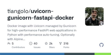 Github Tiangolouvicorn Gunicorn Fastapi Docker Docker Image With Uvicorn Managed By Gunicorn
