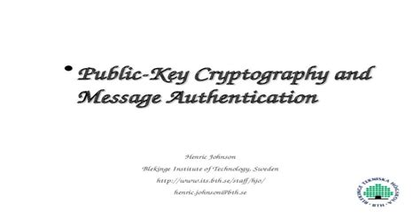Ppt Public Key Cryptography And Message Authentication Dokumentips