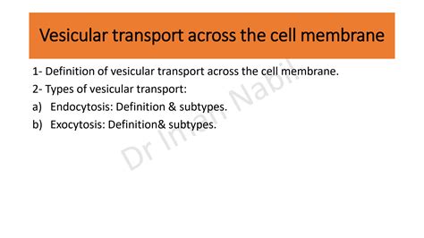 Solution Vesicular Transport Across The Cell Membrane Studypool
