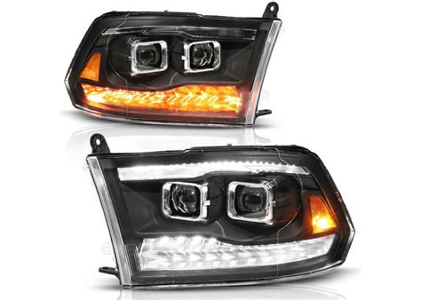 Anzo Black Drl Projector Headlights 111626a Realtruck