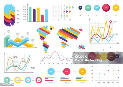 가장 유용한 인포 그래픽 요소 집합막대 그래프 세계지도 원형 차트 단계 및 옵션 작업 과정 퍼즐 퍼센트 원형 다이어그램 타임