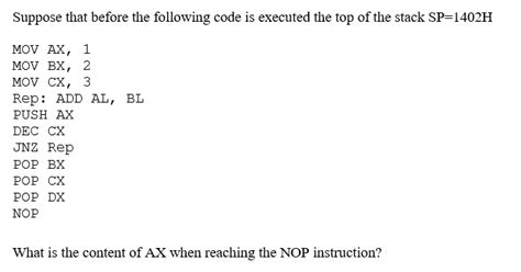solved suppose that before the following code is executed