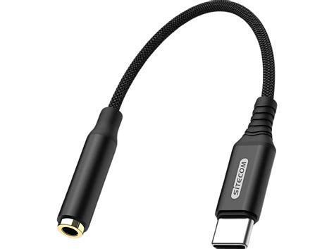SITECOM Audioadapter USB C Naar Jack Mm Zilver Zwart AD