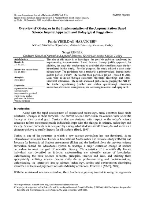 Pdf Overview Of Obstacles In The Implementation Of The Argumentation