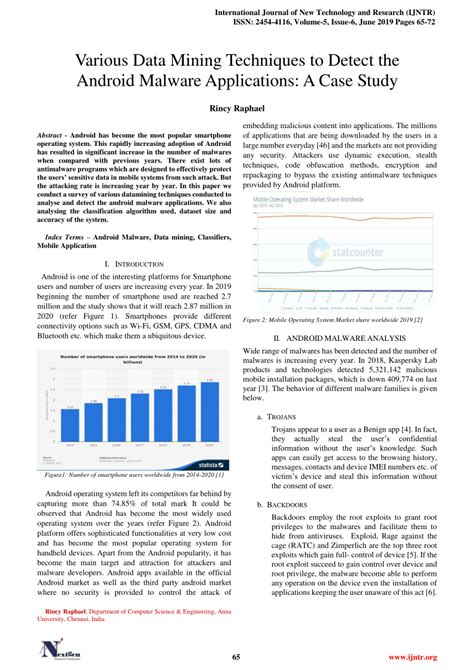 Pdf Various Data Mining Techniques To Detect The Android Malware