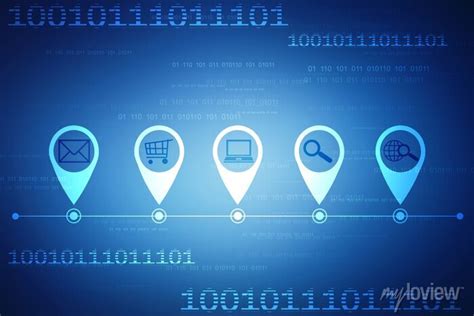 Binary Code Background Digital Abstract Technology Background Posters