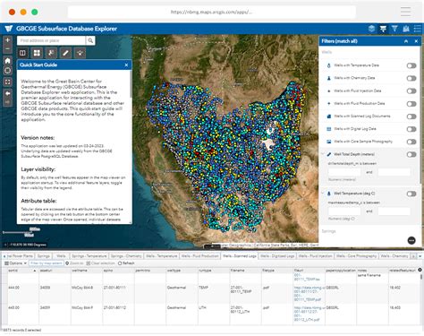 Gbcgesubsurface Data Explorer Great Basin Center For Geothermal Energy