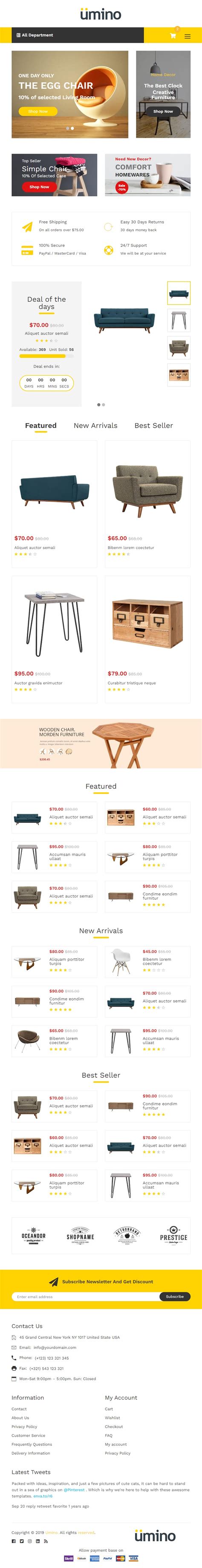 Html5响应式室内家具电商商城模板