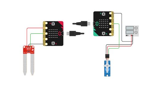 circuit design dos microbit comunicadas por bluetooth tarea 2