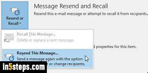 Resend A Message In Microsoft Outlook
