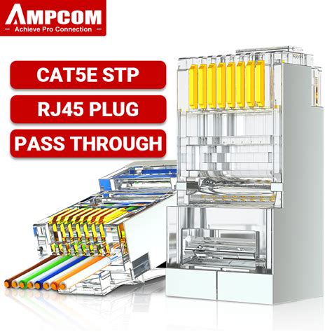 Ampcom Rj45 Crimper Pass Through Rj45 Crimping Tool For Cat6 Cat5e Pass Thru Ethernet Modular
