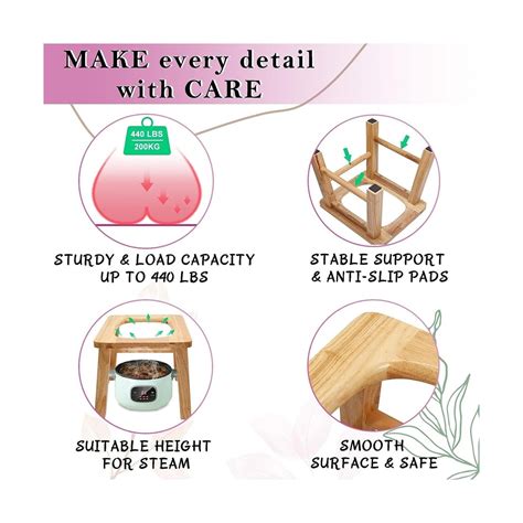 Best Home Saunas Wooden Yoni Steam Chair 4 Leg V Steam Seat For Home