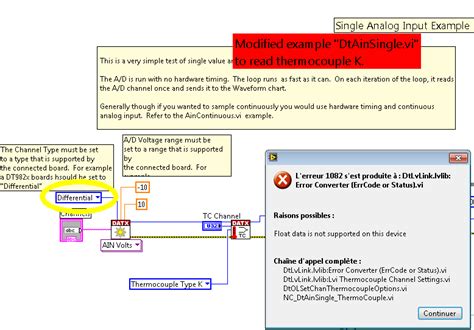 Errors Using Dt9806 Usb Daq With Labview Lv Link Data Acquisition Daq And Data Logging