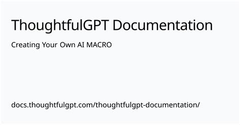 Creating Your Own Ai Macro Rekap Documentation