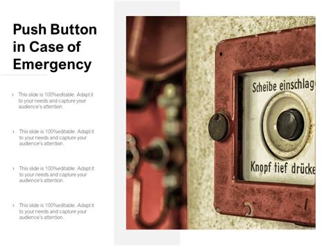 Push Button In Case Of Emergency Ppt Powerpoint Presentation Gallery Layout Ideas