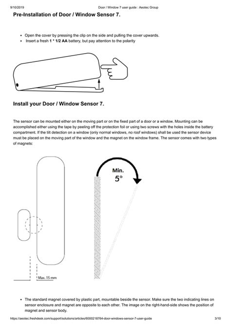 Aeotec Door And Window Sensor 7 User Guide Pdf Computing Technology And Computing
