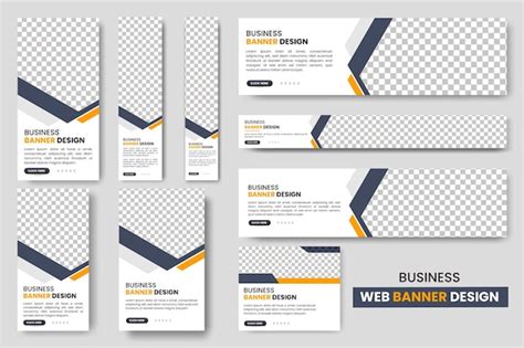 Premium Vector Web Banner Layout Or Business Web Banner Template Bundle