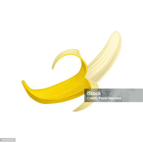 절반의 다채로운 아이콘 벗 겨 바나나 밝은 노란색 과일 달콤한 음식과 건강입니다 제조 법도 서 또는 카페 메뉴 디자인 요소입니다 자세한 평면 벡터 일러스트 레이 션 0명에