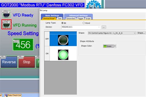 Mitsubishi HMI Modbus RTU Danfoss FC Tutorial Plc Com